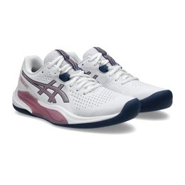 Tennisschuh asics "GEL-CHALLENGER 15 INDOOR", Damen, Gr. 37,5, wei&szlig;, taro lila, Synthetik, Schuhe, f&uuml;r Teppichb&ouml;den
