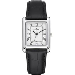 Quarzuhr Tempic, schwarz, Armbanduhren, Damen, Quarzuhr, Armbanduhr, Damenuhr, analog, Tag