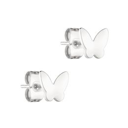 Paar Ohrstecker Cool Time "Schmuck Edelstahl Ohrringe The Cool Butterfly Schmetterling", silber (silberfarben), Ohrringe, M&auml;dchen, Edelstahl