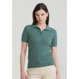 Poloshirt FELIX HARDY "Polo Shirt Kurzarm", Damen, Gr. L, gr&uuml;n, 100% Baumwolle, Shirts