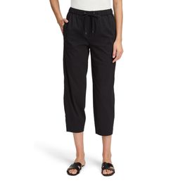 BETTY & CO Stoffhose BETTY & CO "Damen mit elastischem Bund", Damen, Gr. 36, Normalgr&ouml;&szlig;en, schwarz, Obermaterial: 76% Baumwolle, 20% Polyamid, 4% Elasthan, l&auml;ssig geschnitten 7/8-L&auml;nge, Hosen Stoffhose