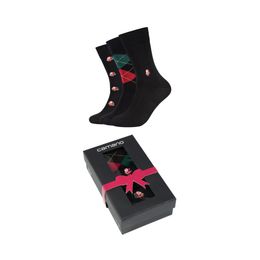Sneakersocken Camano "ca-soft", Herren, Gr. 43-46, schwarz, Baumwolle, Elasthan, Polyamid, unifarben, Socken Sneakersocken, mit elastischem Bund