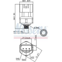 NISSENS Druckschalter, Klimaanlage 301012 f&uuml;r Fiat Suzuki