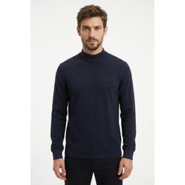 Langarmshirt BOSS Orange "Te explorer", Herren, Gr. L, dunkelblau404, Single Jersey, Obermaterial: 100% Baumwolle, unifarben, Basic normal, Rundhals, B&uuml;ndchen, Shirts Langarmshirt, Rundhalsausschnitt, Saum- und &Auml;rmelb&uuml;ndchen