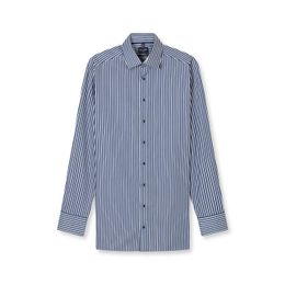 Businesshemd OLYMP "OLYMP Luxor, modern fit, New Kent", Herren, Gr. 39, Normaler Arm, marine, 100% Baumwolle, Hemden