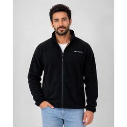 Fleecejacke DEPROC Active "WAWA BAY", Herren, Gr. L (52), schwarz, 100% Polyester, gerader Abschluss, Jacken Fleecejacke, auch in gro&szlig;en Gr&ouml;&szlig;en erh&auml;ltlich