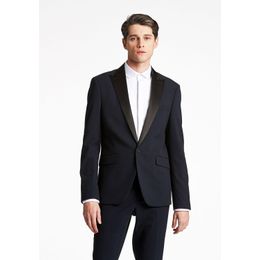 Anzug LINDBERGH "LINDBERGH Anzug", Herren, Gr. 48, Normalgr&ouml;&szlig;en, blau (navy), Obermaterial: 68% Polyester, 30% Viskose, 2% Elasthan. Futter: 100% Polyester, unifarben, slim fit, Anz&uuml;ge