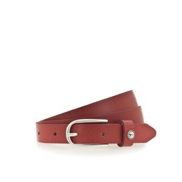 Lederg&uuml;rtel Tamaris "Cassia Silver", Damen, Gr. 90, rot, Rindsleder, unifarben, G&uuml;rtel Lederg&uuml;rtel, weiches Rindleder mit leichter Narbung, schmal