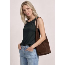 Street One Damen Shirttopdeep bound gr&uuml;n, Gr. 46, unifarben, Jersey, Obermaterial: 95% Viskose, 5% Elasthan, Tops, mit Schnallen Detail