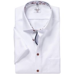 Kurzarmhemd MARVELIS, Herren, Gr. 38, N-Gr, hellblau, Web, Obermaterial: 100% Baumwolle, kontrastfarbene Details, unifarben, tailliert normal, Hemden, mit New-Kentkragen, b&uuml;gelfrei, modern fit
