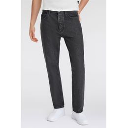 Regular-fit-Jeans Hugo "Jonah", Herren, Gr. 32, L&auml;nge 34, schwarz (charcoal010), Denim/Jeans, Obermaterial: 100% Baumwolle, unifarben, regular fit lang, Jeans, regular fit