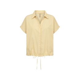 Blusentop soyaconcept "Soya Concept Shirt SC-FELICE", Damen, Gr. L, 3020c golden fleece combi, Obermaterial: 100% Baumwolle, Blusen Blusentop