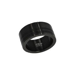Fingerring s.Oliver "2039738/-39/-40/-41" Gr. 62, grau, Fingerringe, Herren, 62, Edelstahl, 12mm, Fingerring