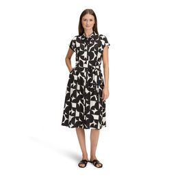 BETTY & CO Sommerkleid BETTY & CO "Damen mit Print", Damen, Gr. 36, Normalgr&ouml;&szlig;en, schwarz, wei&szlig;, Obermaterial: 85% Viskose, 15% Polyamid, l&auml;ssig geschnitten lang, Kleider Sommerkleid