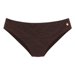 Bikini-Hose Lascana "Fay", Damen, Gr. 36, N-Gr, braun, Obermaterial: 94% Polyamid, 6% Elasthan. Futter: 90% Polyester, 10% Elasthan, Strukturmuster, Badehosen Bikini-Hose, aus eleganter Strukturware