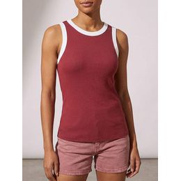 Sublevel Top in Rot/ Wei&szlig; - 40% | Gr&ouml;&szlig;e XL | Damen-tops