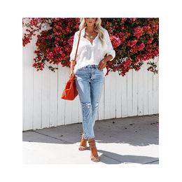 LA Angels Bluse in Wei&szlig; - 80% | Gr&ouml;&szlig;e M | Damen-blusen