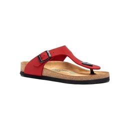 Comfortfusse Leder-Zehentrenner in Rot - 63% | Gr&ouml;&szlig;e 36 | Kindersandalen