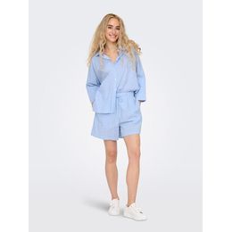 Only Bluse in Hellblau/ Wei&szlig; - 50% | Gr&ouml;&szlig;e M | Damen-blusen
