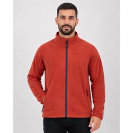 Fleecejacke DEPROC Active "WAWA BAY", Herren, Gr. L (52), rot (chilli), 100% Polyester, gerader Abschluss, Jacken Fleecejacke, auch in gro&szlig;en Gr&ouml;&szlig;en erh&auml;ltlich