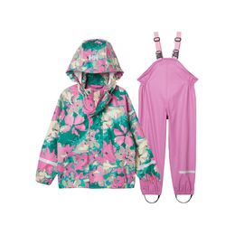 Helly Hansen 2tlg. Regenoutfit "Bergen 2.0" in Pink/ Gr&uuml;n - 50% | Gr&ouml;&szlig;e 116 | Kinder-outdoor-jacken
