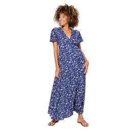 Aller Simplement Kleid in Dunkelblau/ Wei&szlig; - 76% | Gr&ouml;&szlig;e 38/40 | Damen-kleider