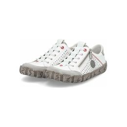 Rieker Leder-Sneakers in Wei&szlig; - 38% | Gr&ouml;&szlig;e 37 | Damen-sneakers