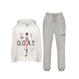 Messi 2tlg. Outfit in Grau/ Creme - 64% | Gr&ouml;&szlig;e 152 | Kinder-sweatshirts-jacken
