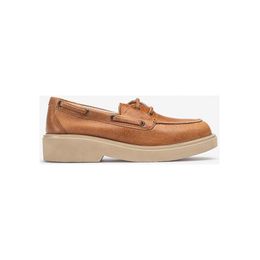 Unisa Leder-Schn&uuml;rschuhe in Hellbraun - 64% | Gr&ouml;&szlig;e 41 | Damen-schnuerschuhe