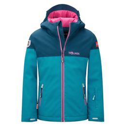Trollkids Ski-/ Snowboardjacke "Hallingdal" in T&uuml;rkis - 64% | Gr&ouml;&szlig;e 104 | Kinder-outdoor-jacken