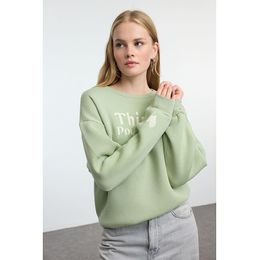 Trendyol Sweatshirt in Gr&uuml;n - 67% | Gr&ouml;&szlig;e M | Damen-sweatshirts-jacken