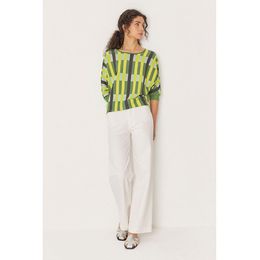skfk by skunkfunk SKFK Pullover "Naike" in Gr&uuml;n/ Gelb - 51% | Gr&ouml;&szlig;e M | Damen-pullover-cardigans