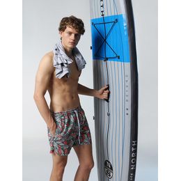 North Sails Badeshorts "Volley" in Khaki/ Orange - 52% | Gr&ouml;&szlig;e M | Herren-bademode-sport