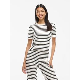 Vila Shirt "Vilipsa" in Wei&szlig;/ Schwarz - 60% | Gr&ouml;&szlig;e M | Damen-tops
