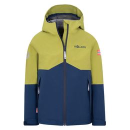 Trollkids Funktionsjacke "Gjende" in Blau/ Gr&uuml;n - 61% | Gr&ouml;&szlig;e 122 | Kinder-outdoor-jacken