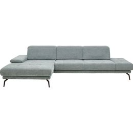 Recamiere DIE PLANBAR "MP-IN20126 L-Form mit Federkern-Polsterung", blau (ocean), B:328cm H:82cm T:190cm, 100% Polyester, Sofas, Recamiere, mit Kopfteilverstellung, optional Sitztiefen- & Armteilverstellung