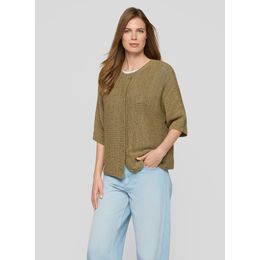 Strickjacke Rabe "Strickjacke", Damen, Gr. 48, gr&uuml;n, 72%Baumwolle 28%Polyester, unifarben, Strickjacken Strickjacke