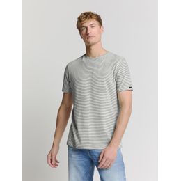 T-Shirt NO EXCESS "NO EXCESS Crewneck T-Shirt", Herren, Gr. L, beige (ecru), 100% baumwolle, Shirts T-Shirt