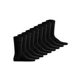 Sneakersocken Hudson "Socken SIMPLY&sup3; 3-PACK 9er Pack", Herren, Gr. 43-46, schwarz, Obermaterial: 80% Baumwolle CO. 18% Polyamid PA. 2% Elasthan EL., Socken Sneakersocken