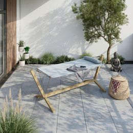 Ambia Garden H&auml;ngematte, Gelb, Hellgrau, Metall, Textil, 296x111x108 cm, Gartenm&ouml;bel, H&auml;ngematten