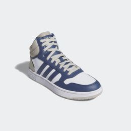 Sneaker adidas Sportswear "HOOPS 3.0 MID", Herren, Gr. 41, wei&szlig; (cloud wei&szlig;, preloved blau, putty grau), Synthetik, Textil, Schuhe Sneaker