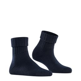 Socken Burlington "Plymouth", Damen, Gr. 36-41, blau (schwarz navy), Baumwollmischung, unifarben, Socken Socken, Einheitsgr&ouml;&szlig;e 36-41, unifarben, w&auml;rmende Wollmischung