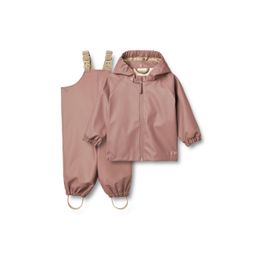 Jumpsuit Wheat "Wheat Rainwear Charlie Set", M&auml;dchen, Gr. 74, rosa (dusty lila), 55% Polyester, 45% Polyurethan, unifarben, normal, Overalls Jumpsuit
