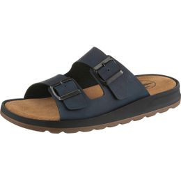 Franken Schuhe Herren Pantolette mit gepolstertem Leder-Fu&szlig;bett marine Gr&ouml;&szlig;e 41