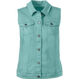 CR&Eacute;ATION L Damen Jeansweste mit weitenverstellbarem Saum salbei Gr&ouml;&szlig;e 36