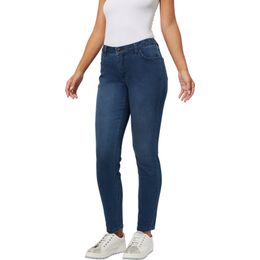 CR&Eacute;ATION L Damen 5-Pocket-Jeans im hochwertigen Material-Mix blue-stone-washed Gr&ouml;&szlig;e 20