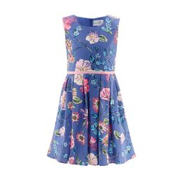 Sommerkleid happy girls "M&auml;dchenkleid", M&auml;dchen, Gr. 116, EURO-Gr&ouml;&szlig;en, blau (jeans blau), Stoff, 100% Baumwolle, normal, Kleider Sommerkleid
