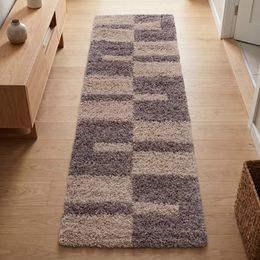 Hochflor-L&auml;ufer Ayyildiz Teppiche "Gala Shaggy 2505" Gr. 12, grau (taupe), B:80cm H:30mm L:250cm, Kunstfaser, Teppiche, Langflor, L&auml;ufer, alle R&auml;ume, Wohnzimmer