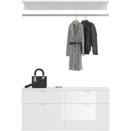 Garderoben-Set Home Affaire "TRONDHEIM, 5-teilig, Breite 212cm, individuell platzier- & erweiterbar", braun (artisan eiche nachbildung, wei&szlig;, wei&szlig; hochglanz), B:212cm H:193cm T:34cm, Holzwerkstoff, Kastenm&ouml;bel-Sets, Garderobenschrank, Kleiderschrank, Schrankkombination, Garderobe