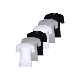 T-Shirt BOSS "T-Shirt T-ShirtVN 3P Classic 6er Pack", Herren, Gr. L, bunt (wei&szlig;, grau, schwarz), Obermaterial: 100% Baumwolle CO., Shirts T-Shirt